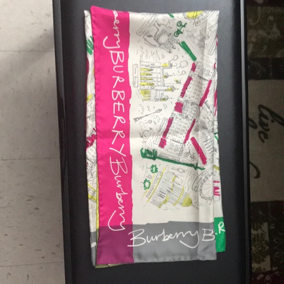 Burberry | Accessories | Burberry London Tourist Map Printed Silk 35 ...